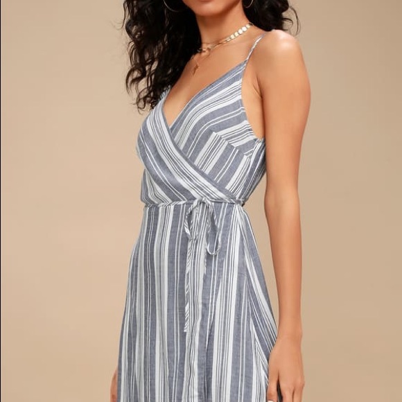 Lulus | Dresses | Lulus Striped Wrap Dress | Poshmark
